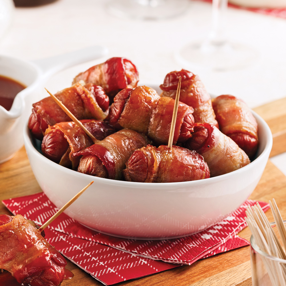 Bouchées De Saucisses Au Bacon Sauce Barbecue Pomme Et érable